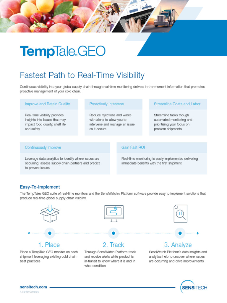 TempTale GEO Suite Food 041520 Tcm45-78346 | PDF | Supply Chain