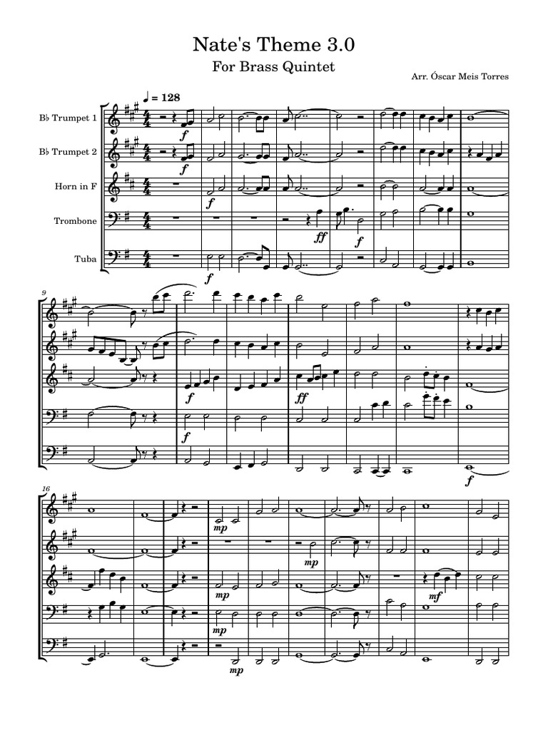 Nate's Theme 3.0-Partitura - y - Partes | PDF | Music Production ...