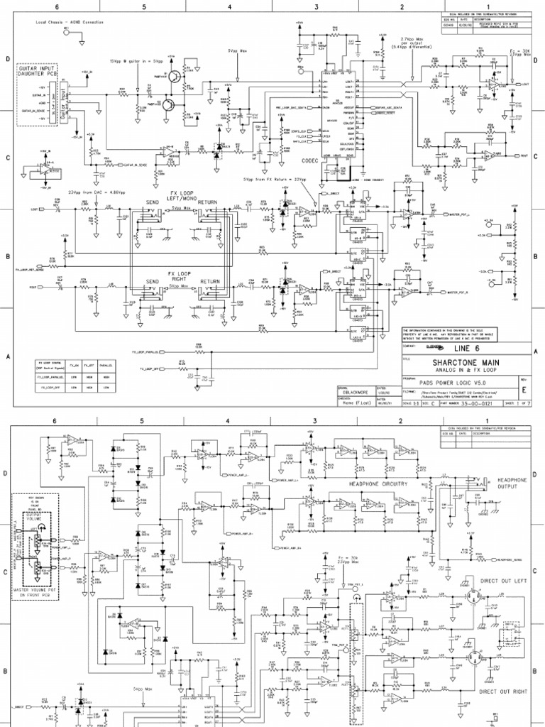 Line6 Flextone 3 Combo Schematics | PDF