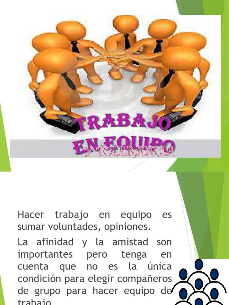 Trabajo en Equipo y Tolerancia | PDF | Tolerancia | Psicología Social