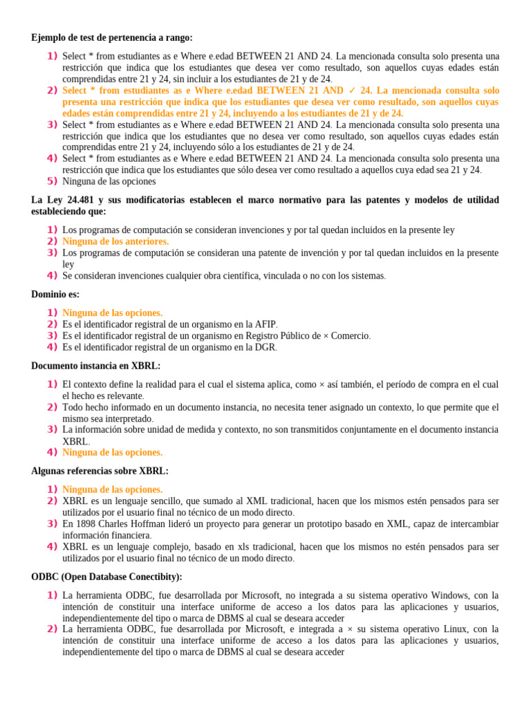 Preguntas Integrador | PDF | Bases de datos | SQL
