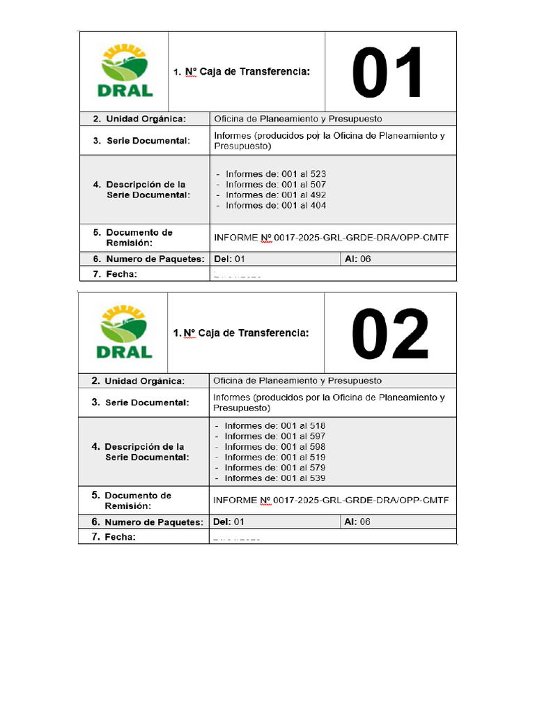 Lista de 17 Cajas Imprimir | PDF