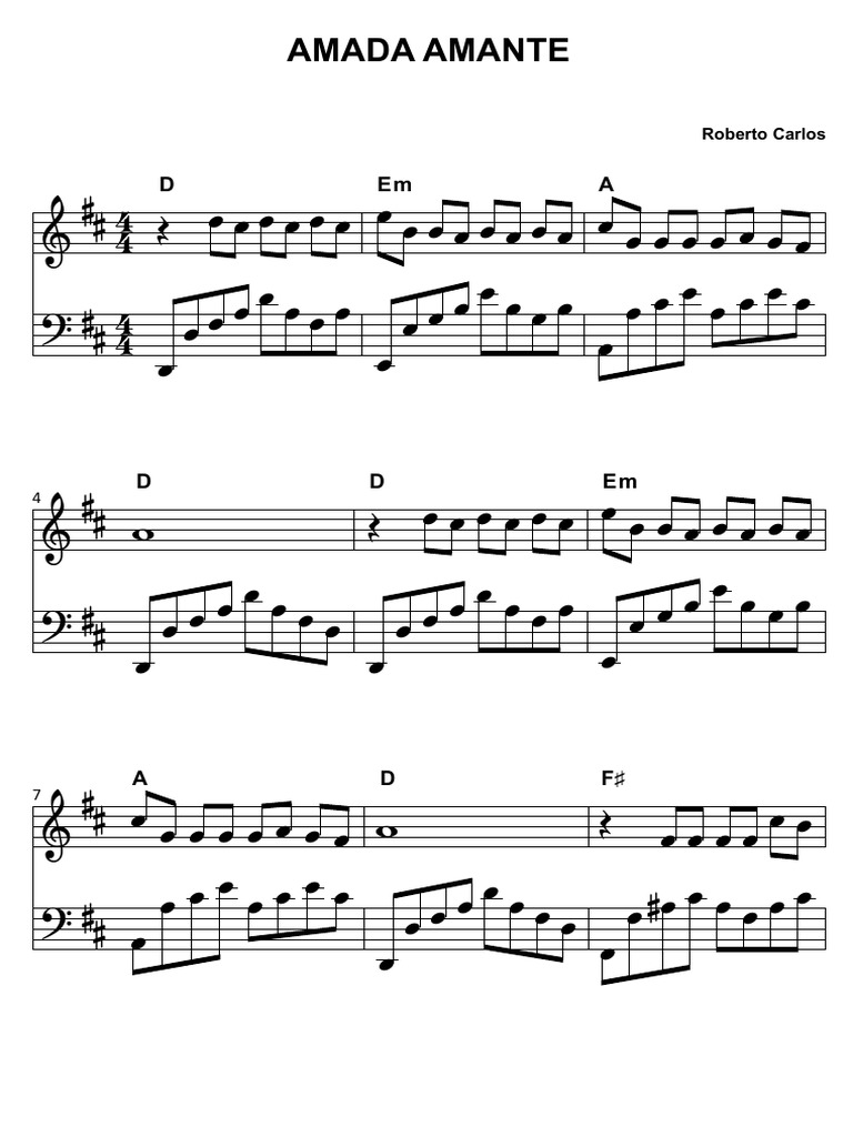 Amada Amante - Piano | PDF