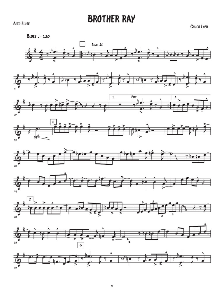 Brother Ray - Alto Flute | PDF