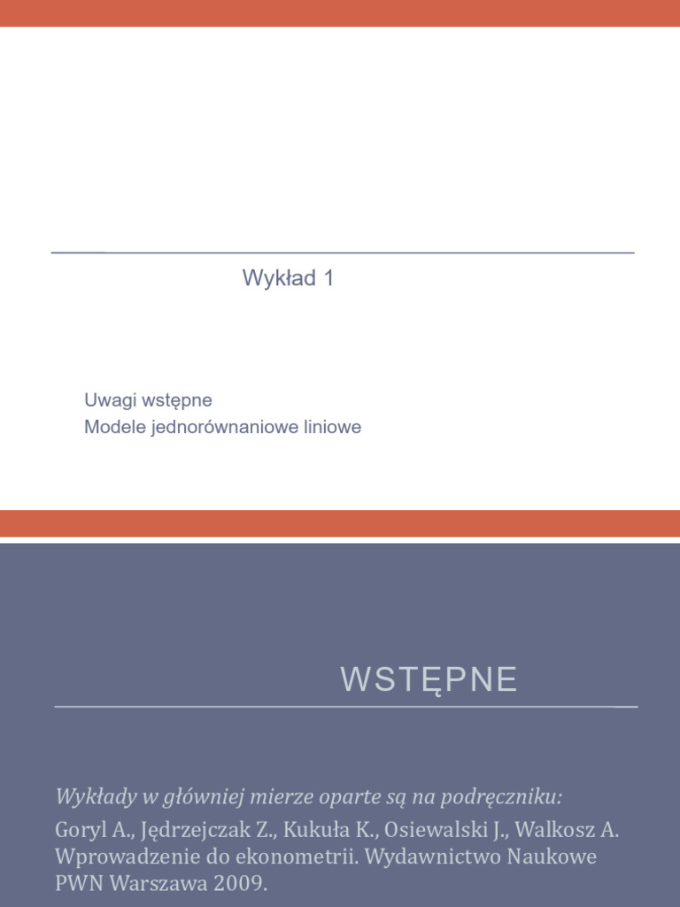 Ekonometria_wyklad_1 | PDF