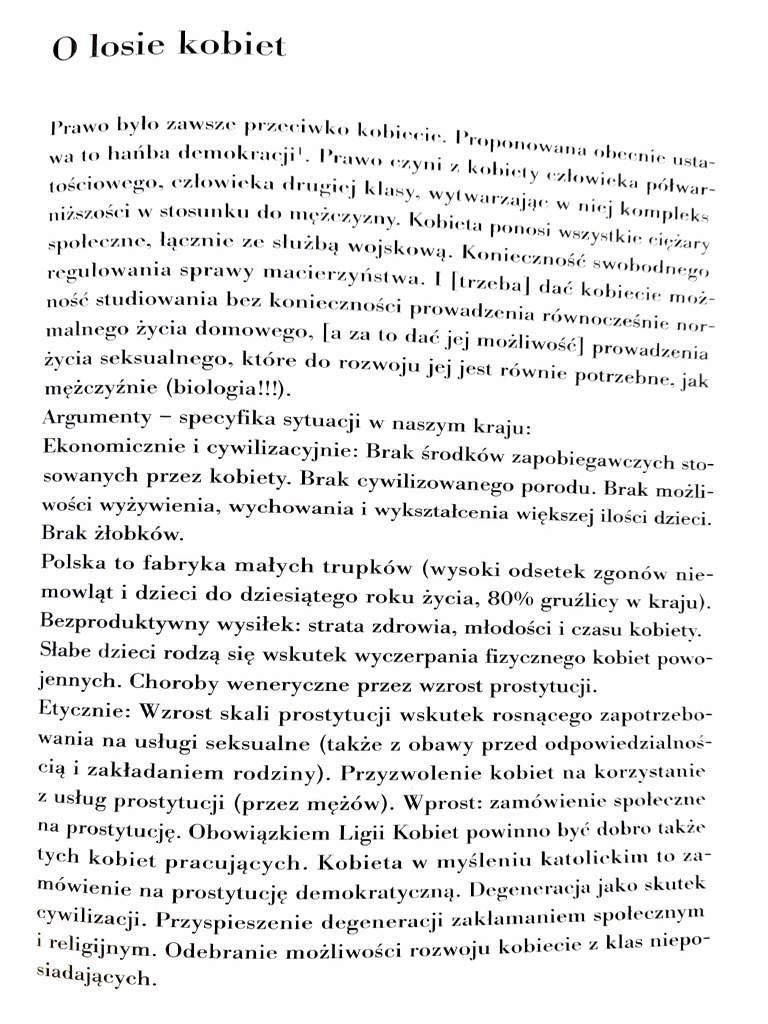 O Losie Kobiet (Jarema) | PDF