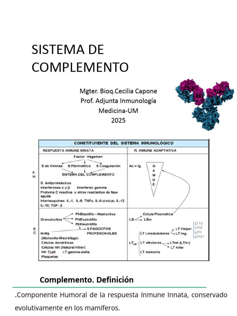 Clase 2. Sistema de Complemento | PDF | Sistema complementario | Biología