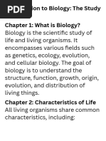 Biology Class 9 Notes - Chapter 1 | PDF