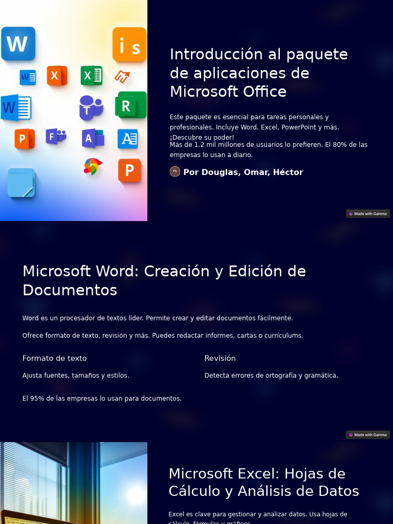 Introduccion Al Paquete de Aplicaciones de Microsoft Office | PDF | Microsoft Office | Microsoft ...