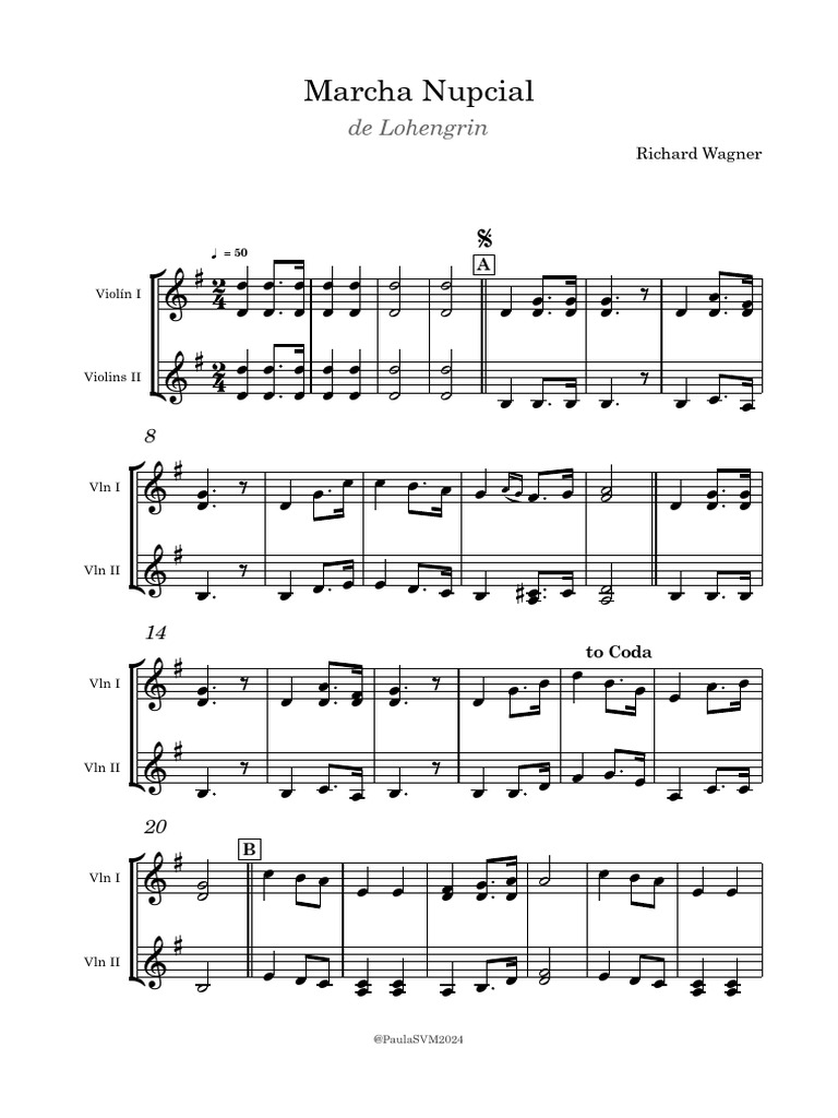 Marcha Nupcial Wagner | PDF