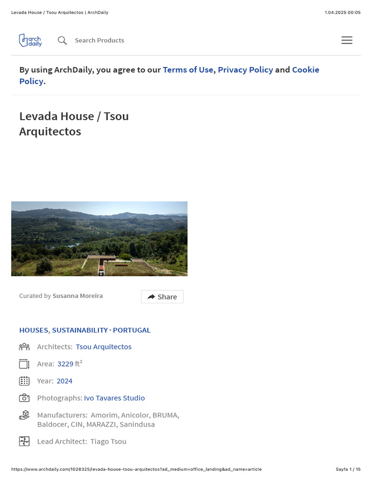 Levada House: Tsou Arquitectos - ArchDaily | PDF | Building | Building ...