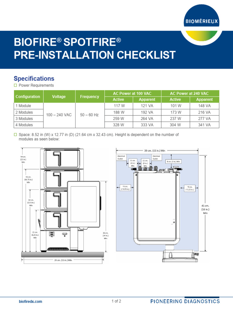 SpotFire Pre Installation Checklist | PDF | Alternating Current ...