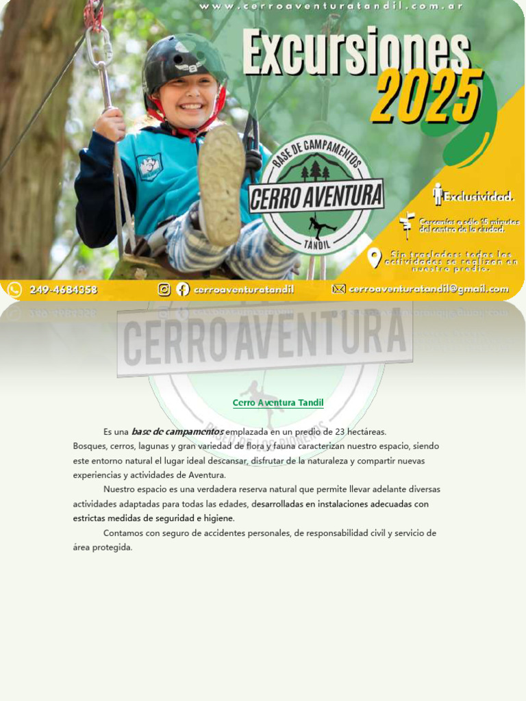 Cerro Aventura Excursiones - 2025 | PDF