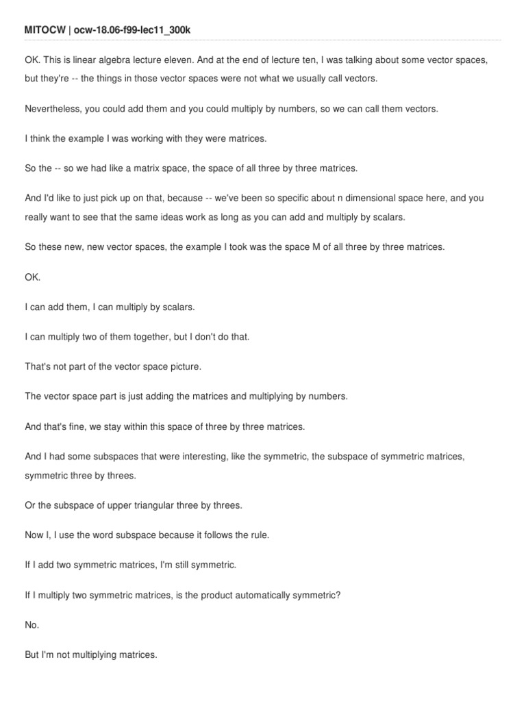 2 Idtq GM6 KWU | PDF | Linear Subspace | Matrix (Mathematics)