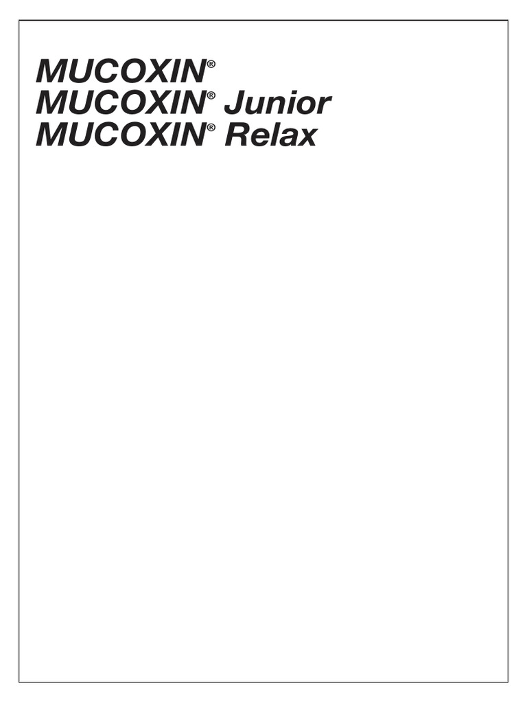Inserto Mucoxin | PDF | Tos | Drogas