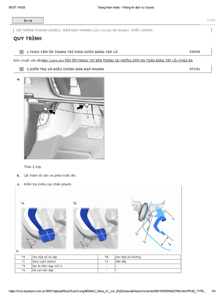 kiểm tra bàn đap phanh | PDF