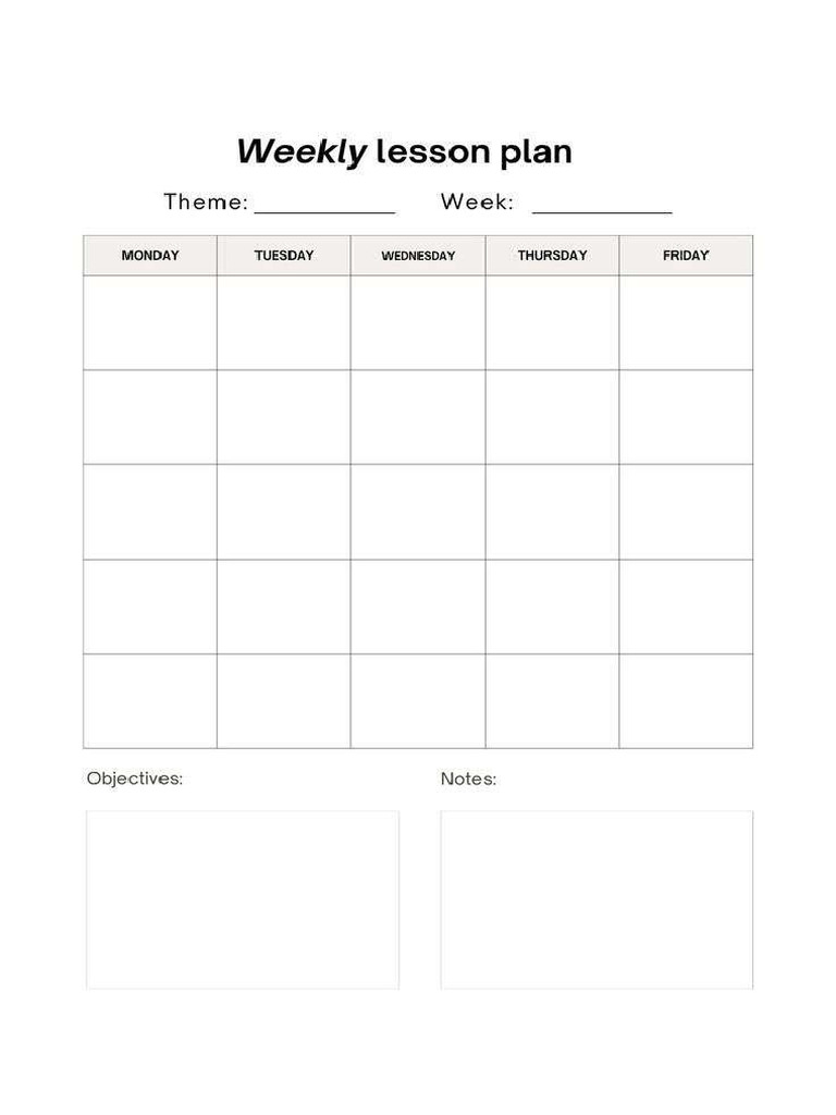 LESSON PLAN TEMPLATE - Lesson Plan Teacher's Lesson Plan Simple Lesson Plan Template Easy Lesson ...