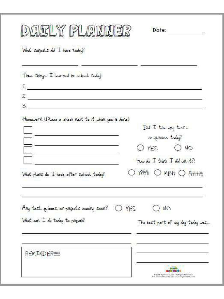 Academic and School Behavior Worksheets For Kids | PDF
