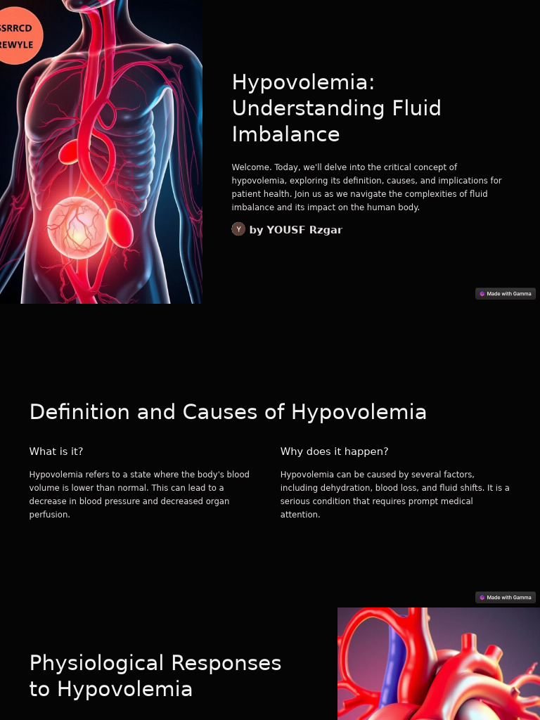 Managing Hypovolemia and Electrolytes | PDF | Medical Specialties ...