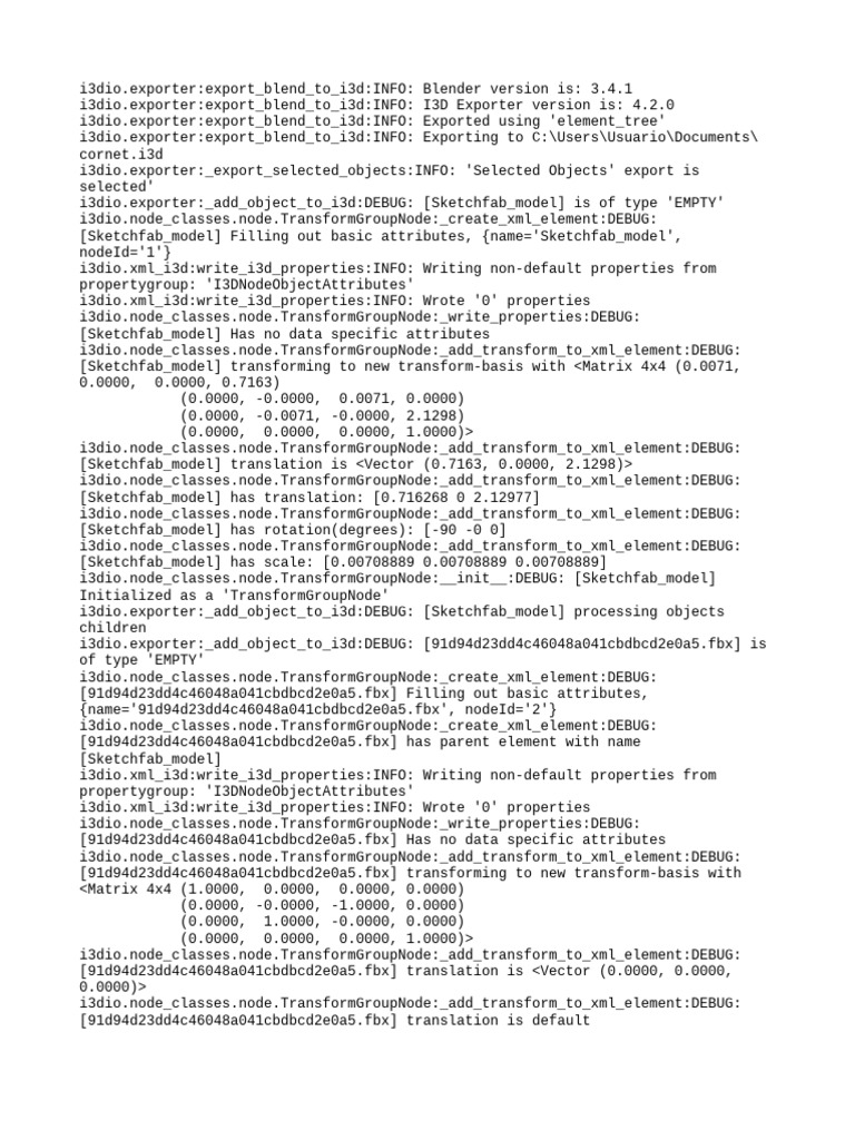 cornet_export_log | PDF | Shape | Geometry