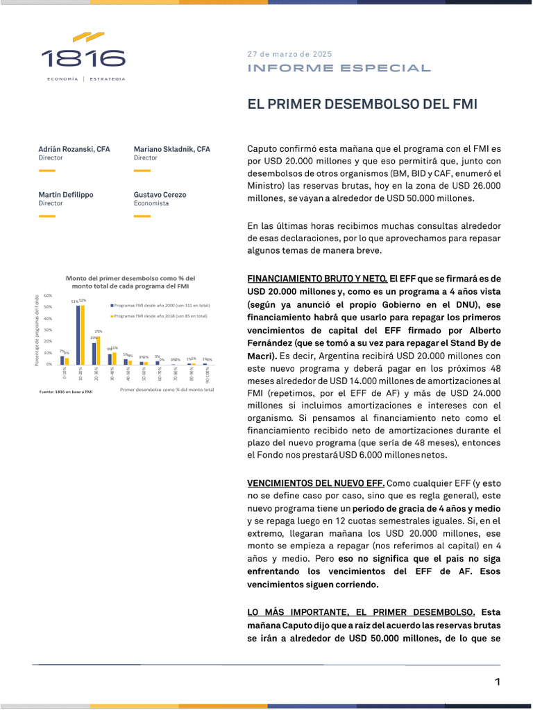 Especial # De cuánto será el primer desembolso FMI | PDF