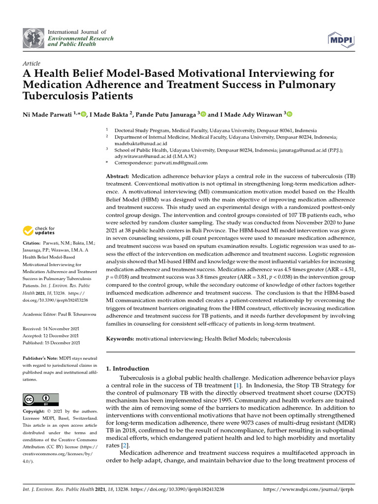 A Health Belief Model-Based Motivational Interviewing for Medication ...