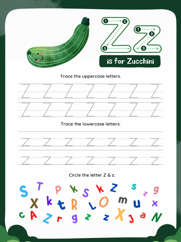 Letter Z Z Homework | PDF