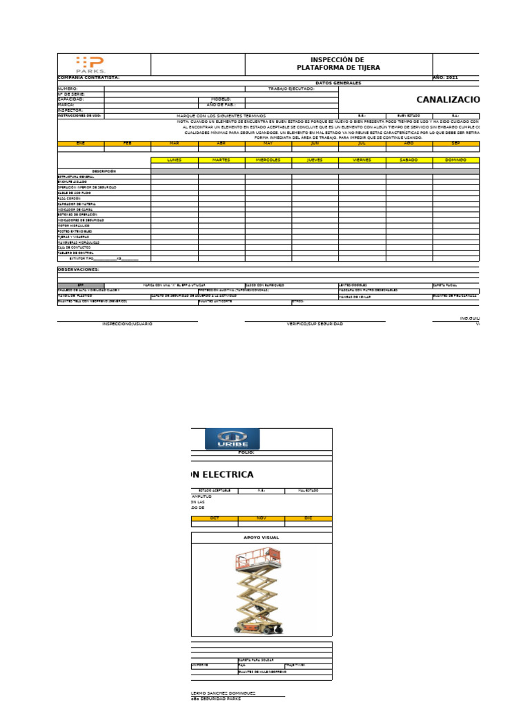 Check de Grua de Elevación | PDF