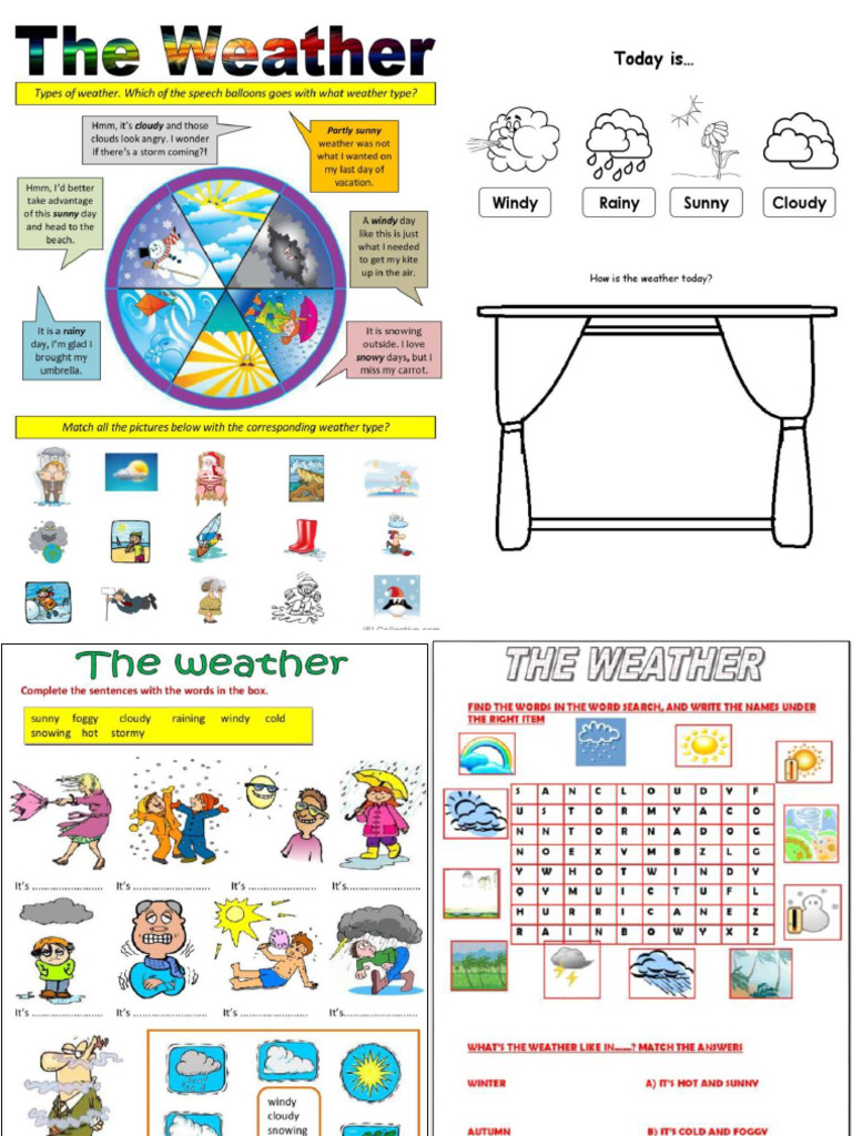 The Weather Worksheets | PDF
