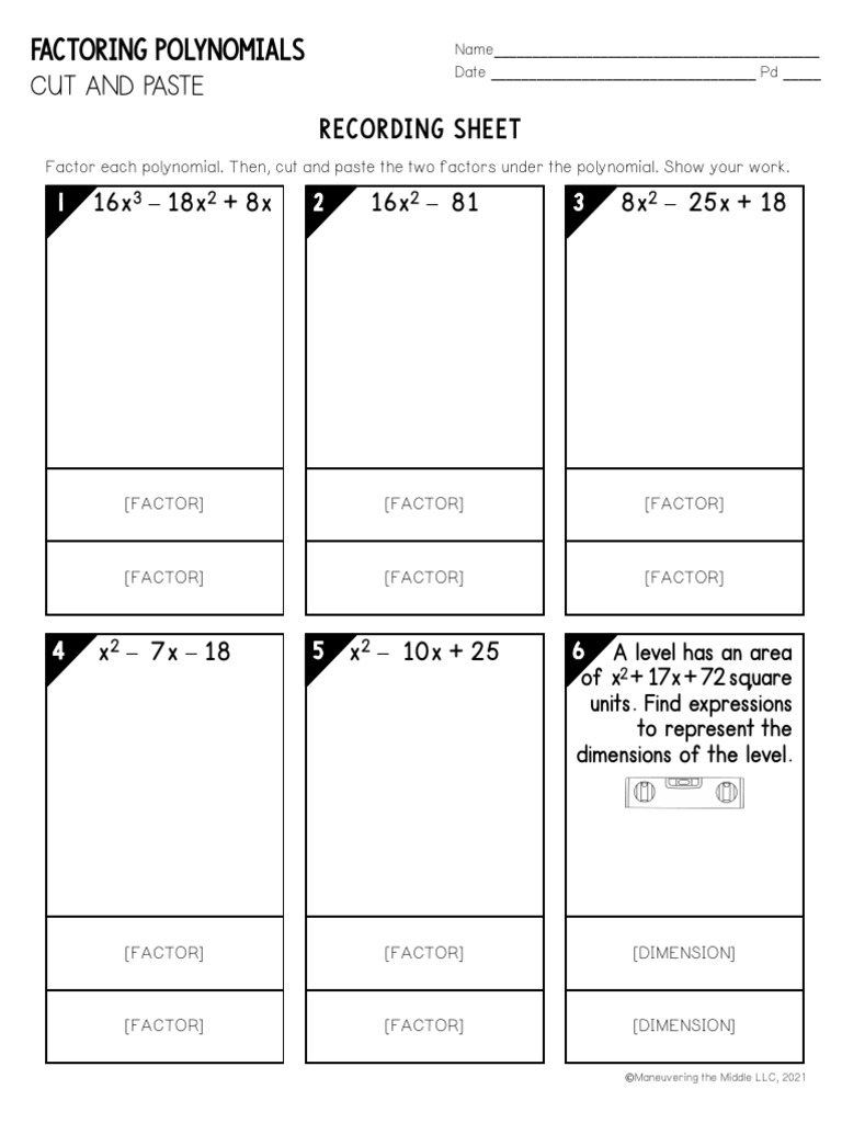 Review 7 Activity Factoring | PDF