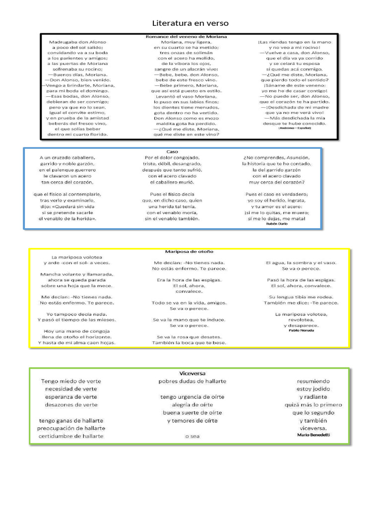 Análisis de Poemas y Términos Literarios | PDF