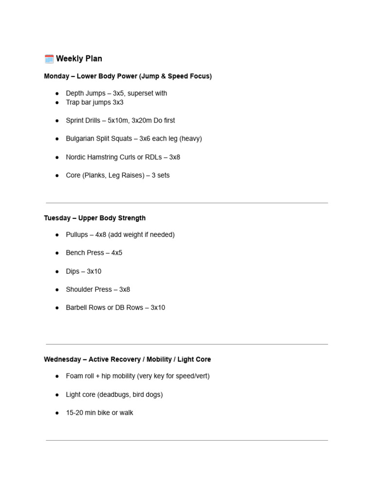 ? Weekly Plan | PDF