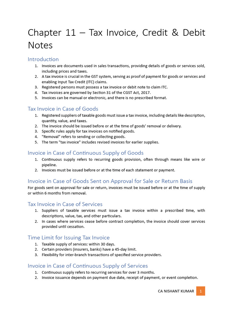 Tax Invoices and Notes Overview | PDF | Invoice | Receipt