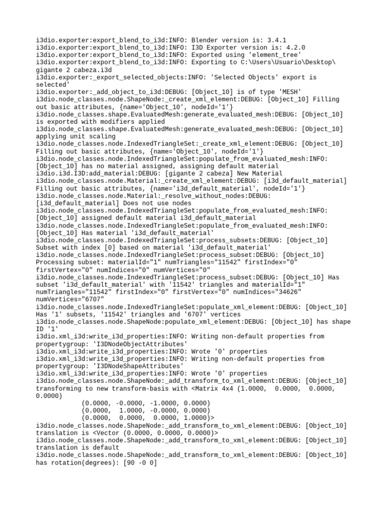 Gigante 2 Cabeza - Export - Log | PDF | Shape | Euclidean Geometry