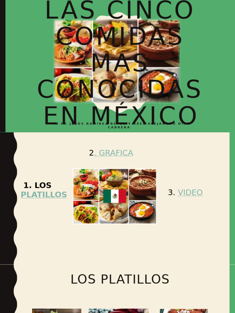 Las Cinco Comidas Mas Conocidas en México-1 | PDF