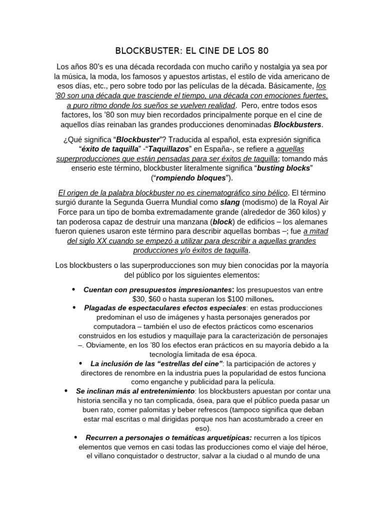 BLOCKBUSTER | PDF | Películas de terror