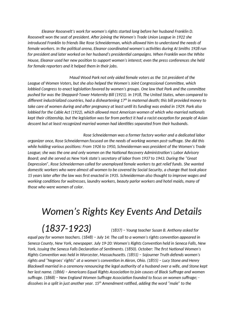 Final Draft Womens Rights | PDF | Gender Studies | Discrimination ...
