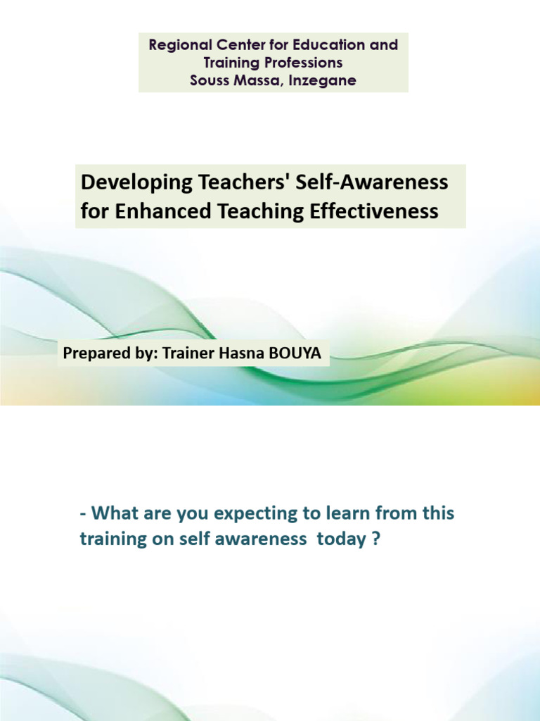Enhancing Teacher Effectiveness Through Self-Awareness | PDF ...