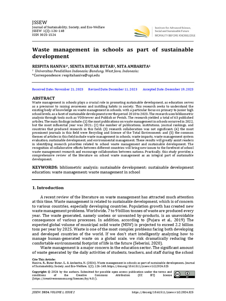 School Waste Management for Sustainability | PDF | Sustainability ...