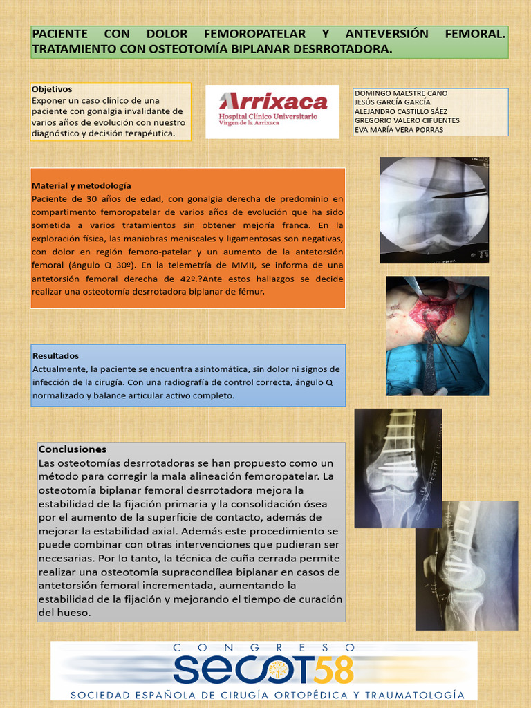 Objetivos: Paciente Con Dolor Femoropatelar Y Anteversión Femoral ...