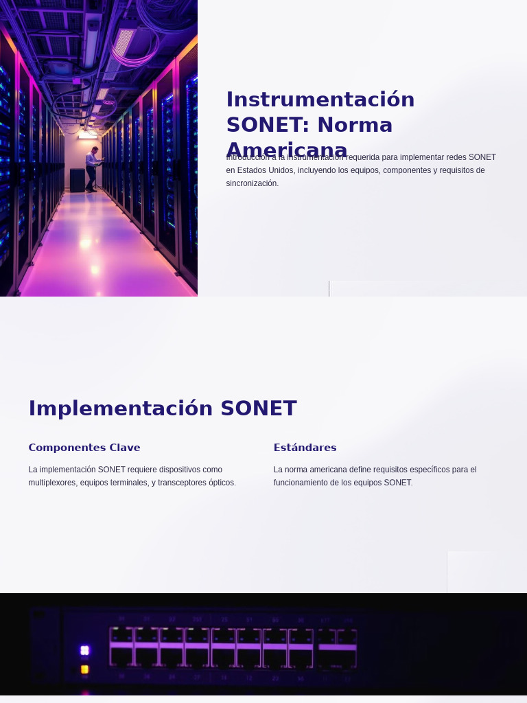 SONET Norma Americana Instrumentación | PDF | Red de computadoras | Ciencias de la Computación
