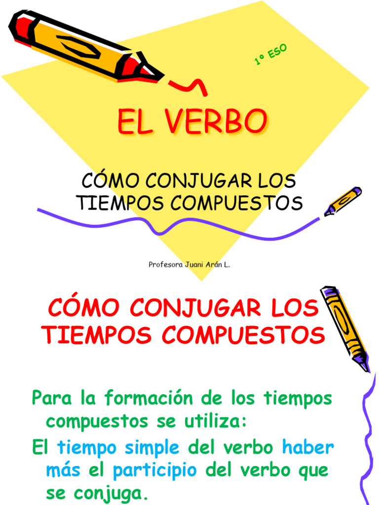 Cómo Conjugar Los Tiempos Compuestos, Profesora Juani Arán, 2010 | PDF ...