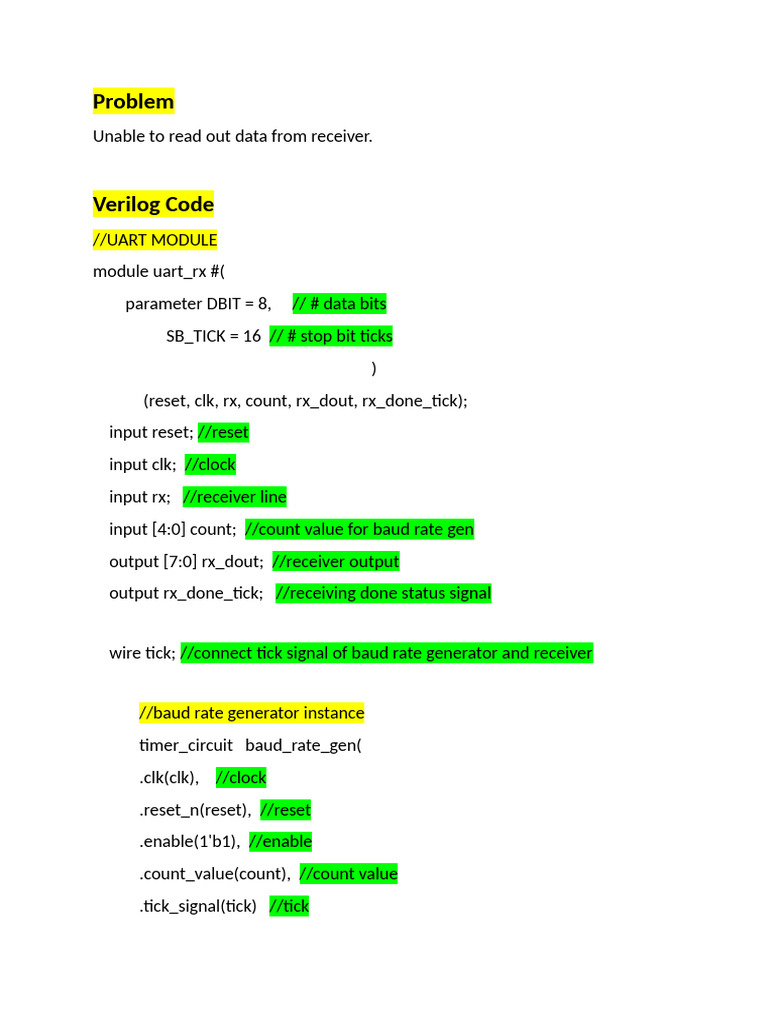UART_RX | PDF | Telecommunications Engineering | Telecommunications