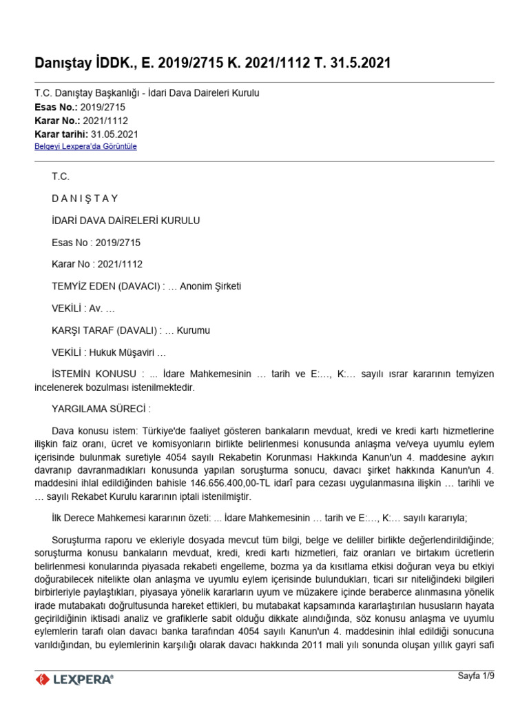 6 - Danıştay İdari Dava Daireleri Kurulu Kararı E-2019-2715-K-2021-1112-T-31-5-2021-1 - Devam ...