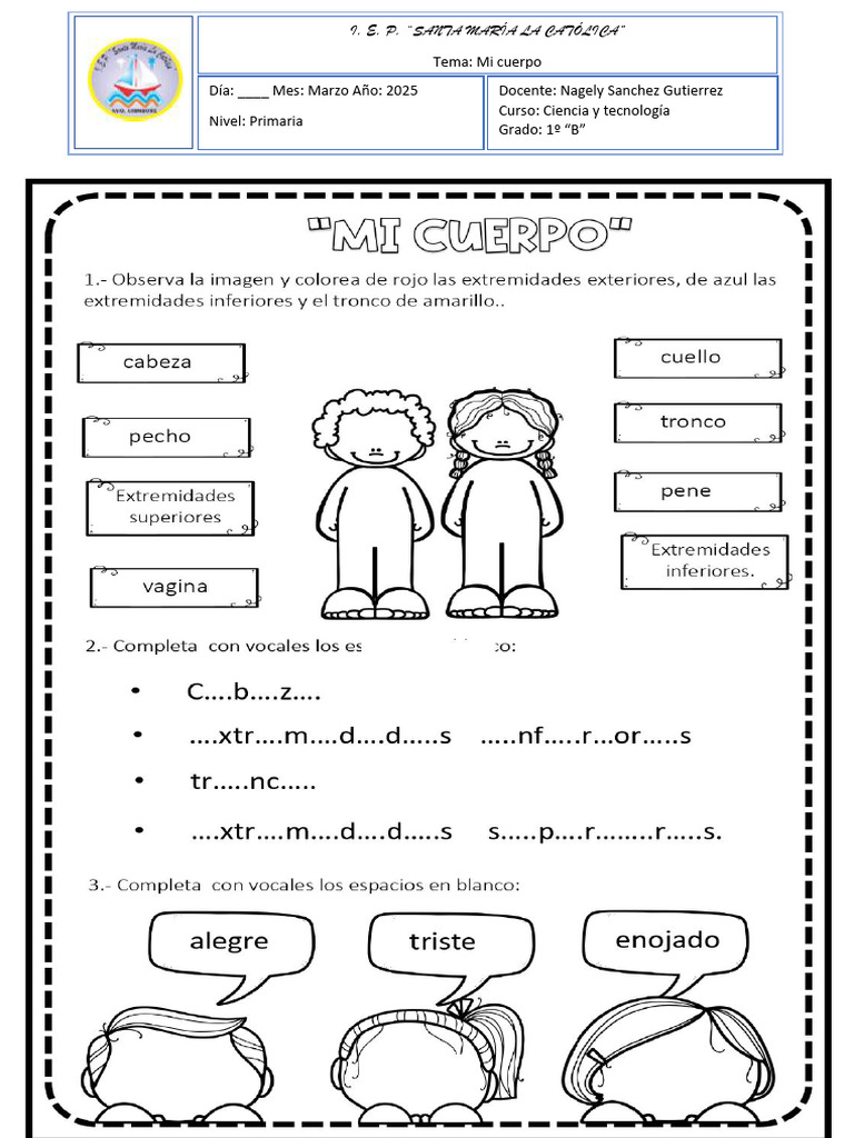 Ficha de Ciencia 1ro B | PDF