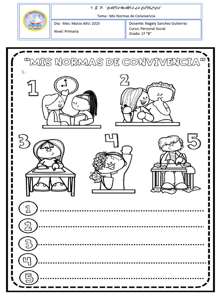 Normas de Convivencia en Primaria | PDF