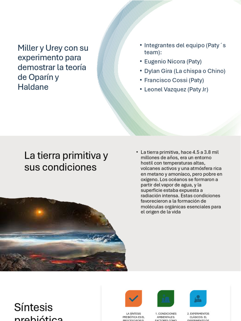 Experimento Miller-Urey y origen de la vida | PDF | Abiogénesis | Química