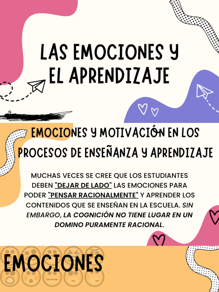 Las Emociones y El Aprendizaje (1) (1) | PDF | Las emociones | Aprendizaje