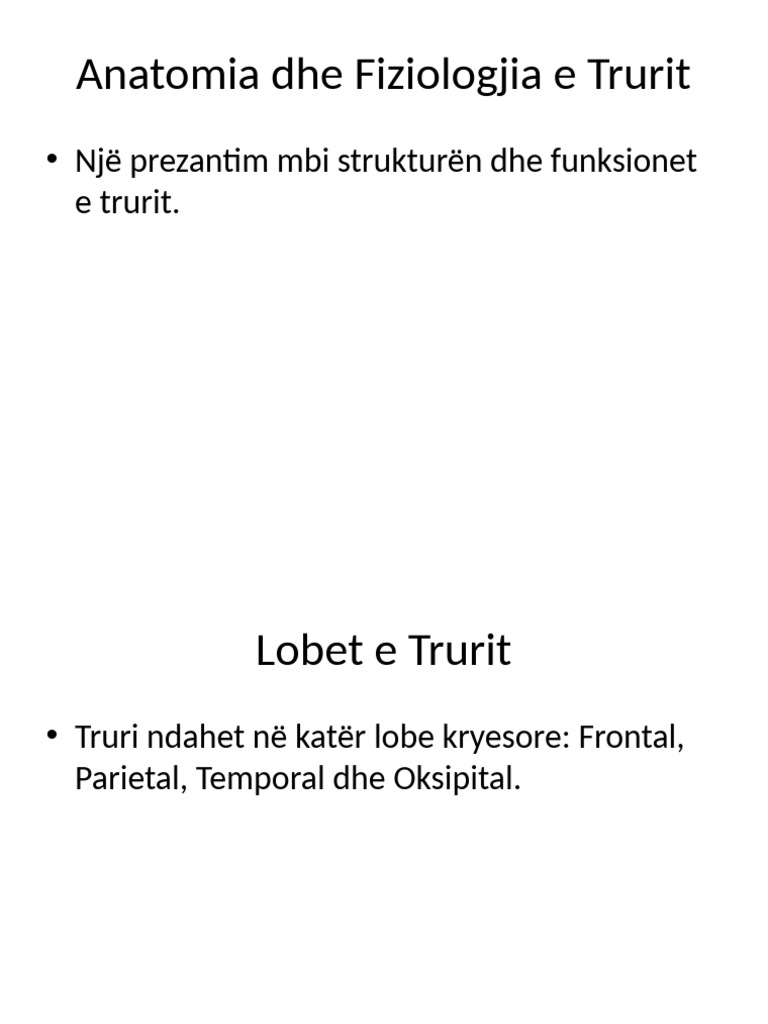Prezantimi Truri Shpejt | PDF