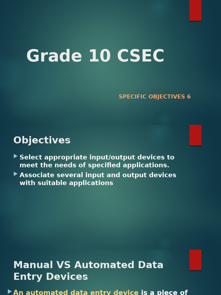 Input and Output devices | PDF | Printer (Computing) | Image Scanner
